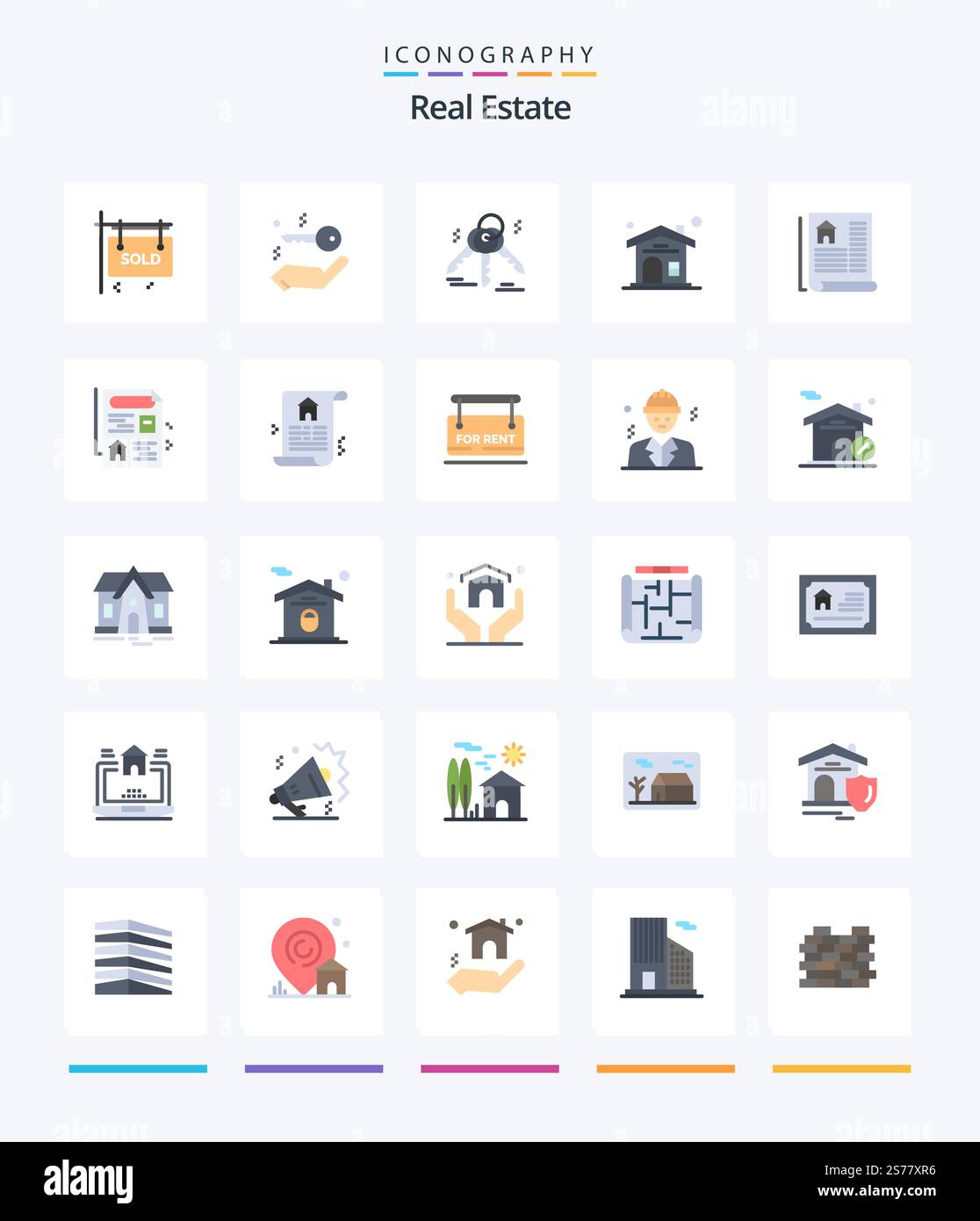 Creative Real Estate 25 Flat icon pack Such As avatar. for rent. house ...