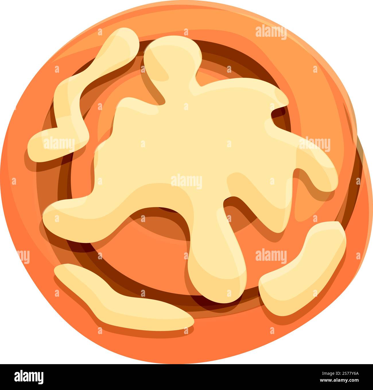 Sugar cinnamon roll bun icon cartoon vector. Pastry food. Sweet bakery ...