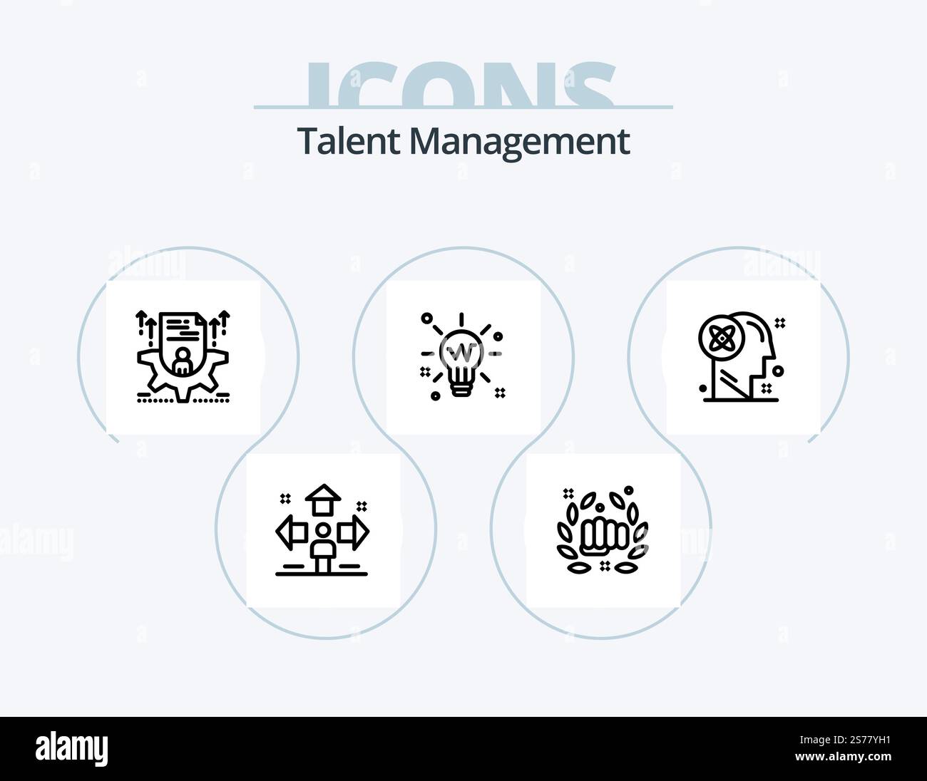Talent Management Line Icon Pack 5 Icon Design. chat. meeting. group ...