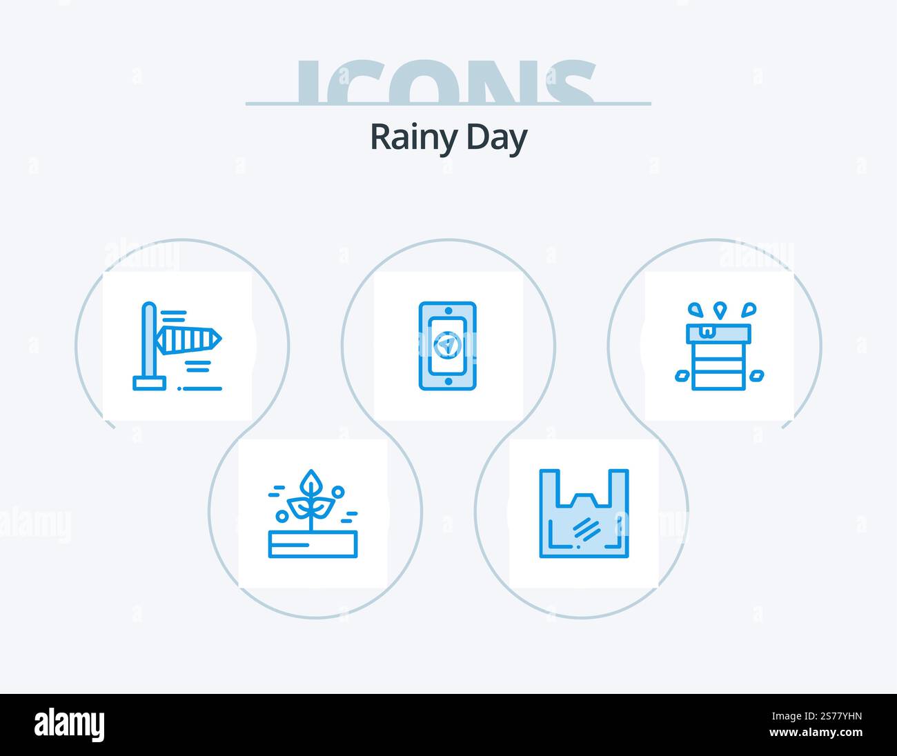 Rainy Blue Icon Pack 5 Icon Design. dry. rainy. shopper. pin. windy ...