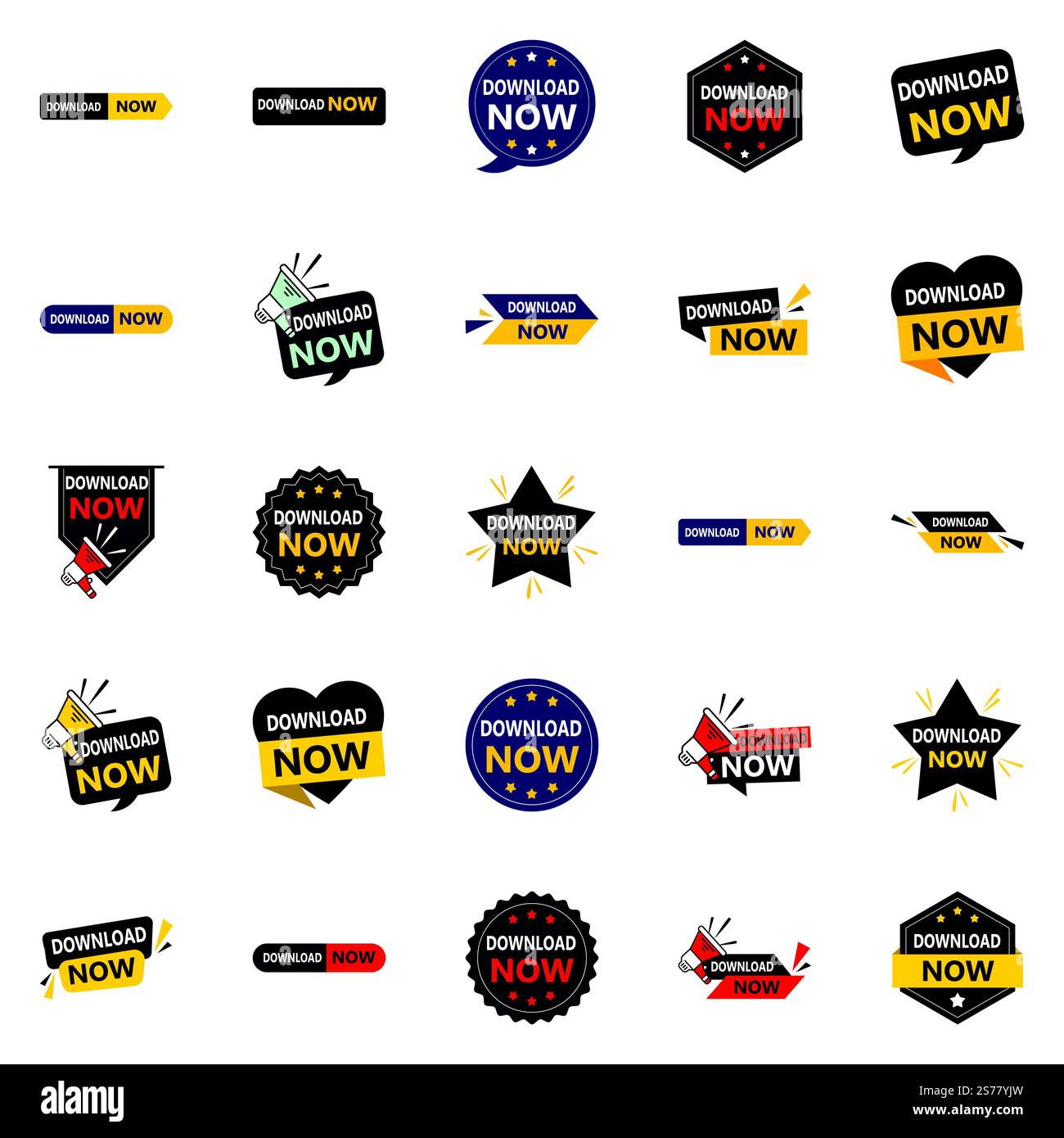 25 Versatile Download Now Signage Templates Stock Vector Image & Art ...