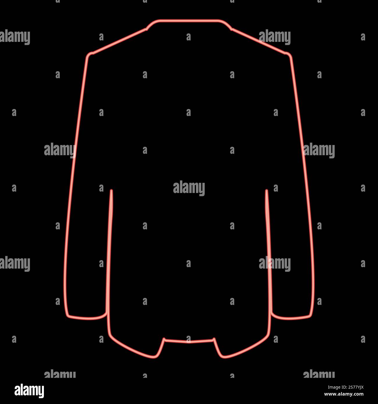 Neon jacket coat red color vector illustration image flat style light ...