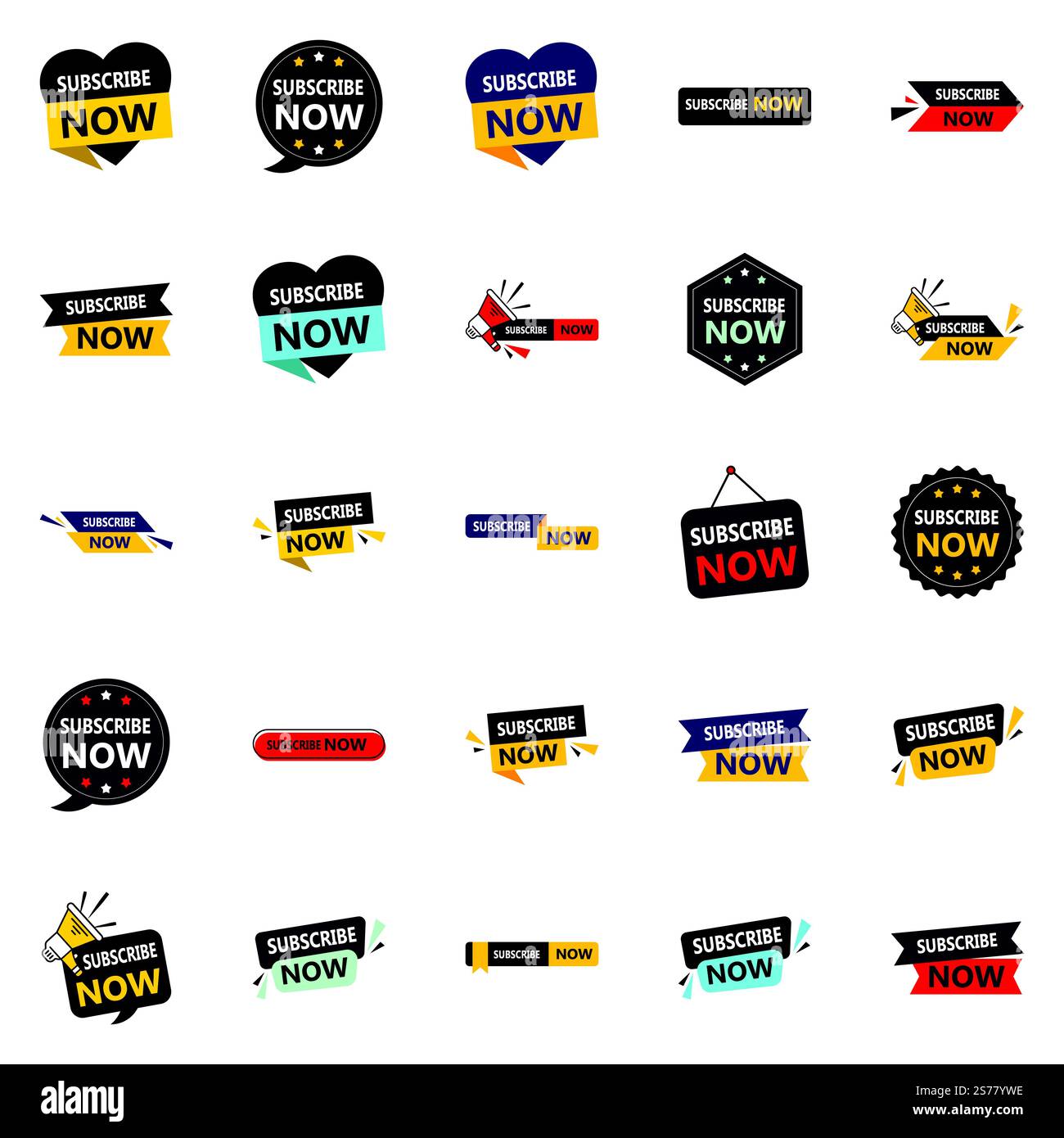 Easily Customizable Subscribe Now 25 Vector Banners for Flexible Design ...