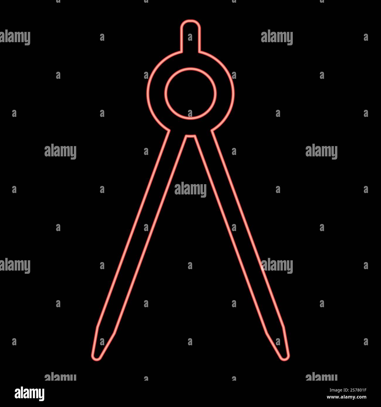 Neon divider circulus Circinus red color vector illustration image flat ...