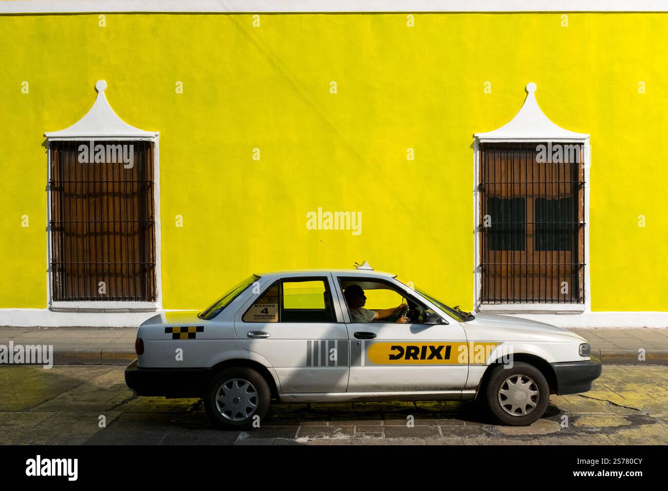 Taxi in centro historico , Merida, Yucatan, Mexico Stock Photo - Alamy