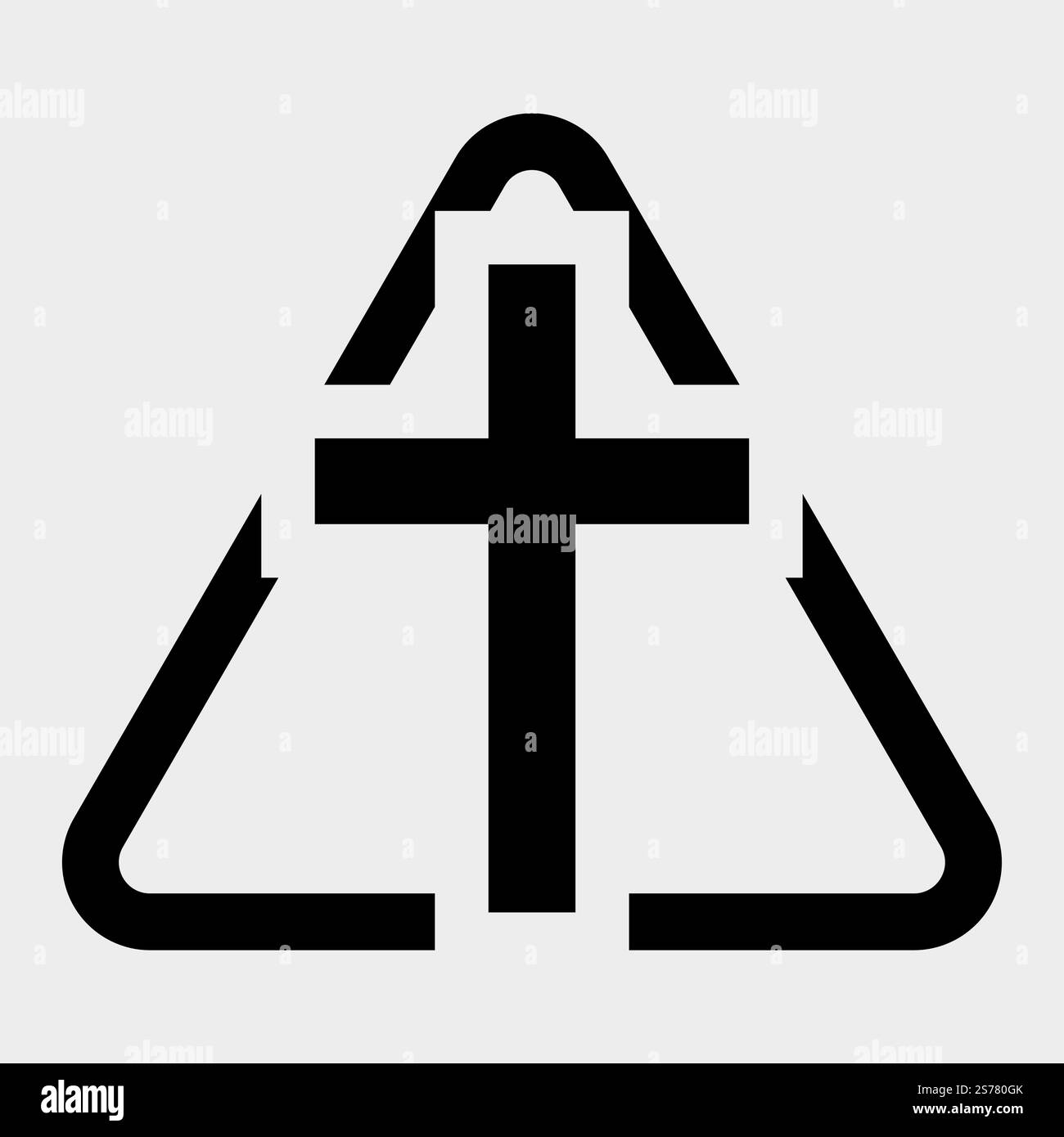 Christian Cross Icon Symbol Sign Isolate on White Background,Vector ...