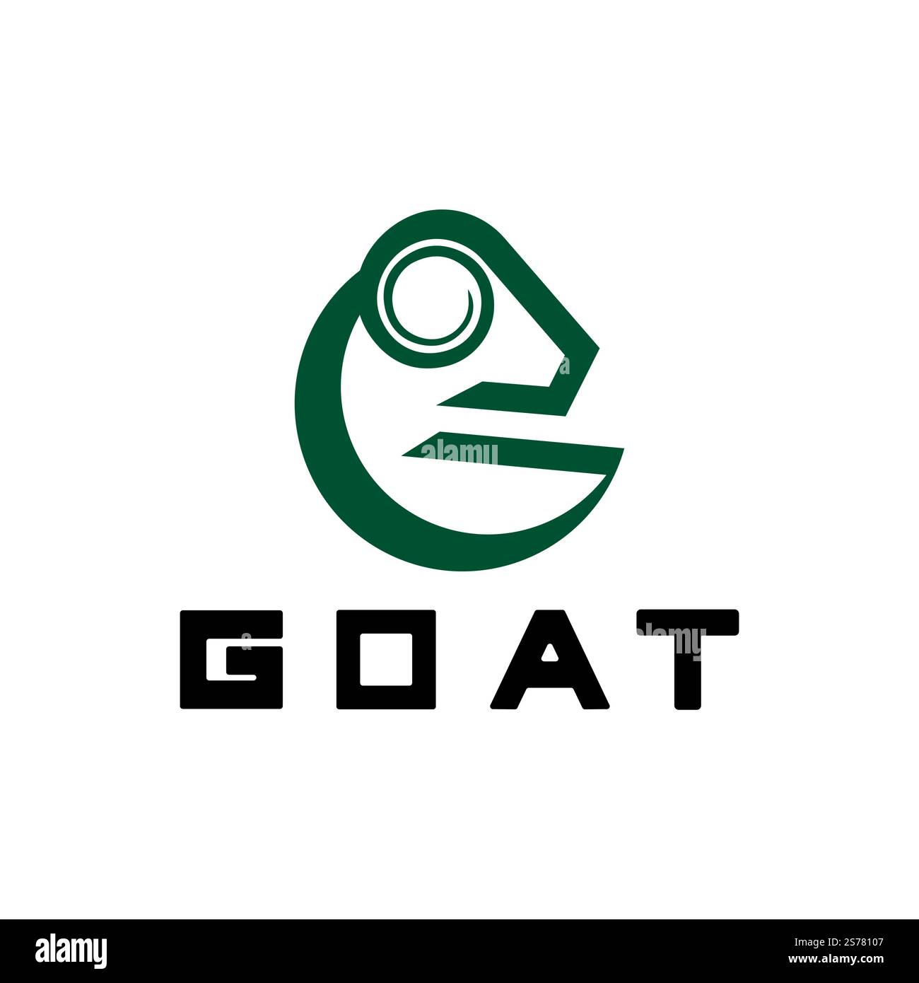 Letter G Goat Head Logo-Vector illustration Stock Vector Image & Art ...