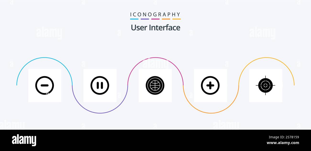 User Interface Glyph 5 Icon Pack Including . interface. internet. aim ...