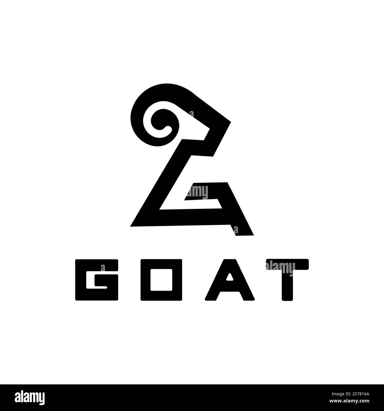 Letter G Goat Head Logo-Vector illustration Stock Vector Image & Art ...