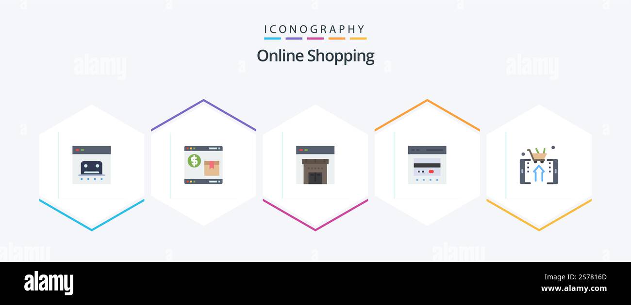 Online shopping 25 flat Stock Vector Images - Alamy