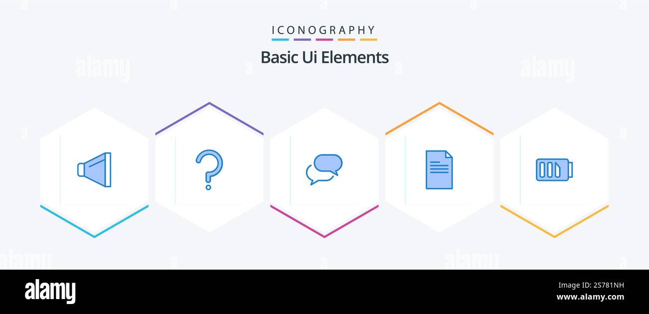 Basic Ui Elements 25 Blue icon pack including electricity. charge. chat ...