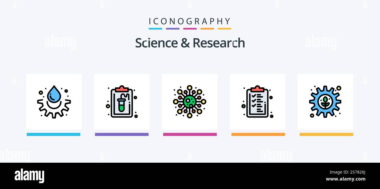 Science Line Filled 5 Icon Pack Including . science. study. laurel ...