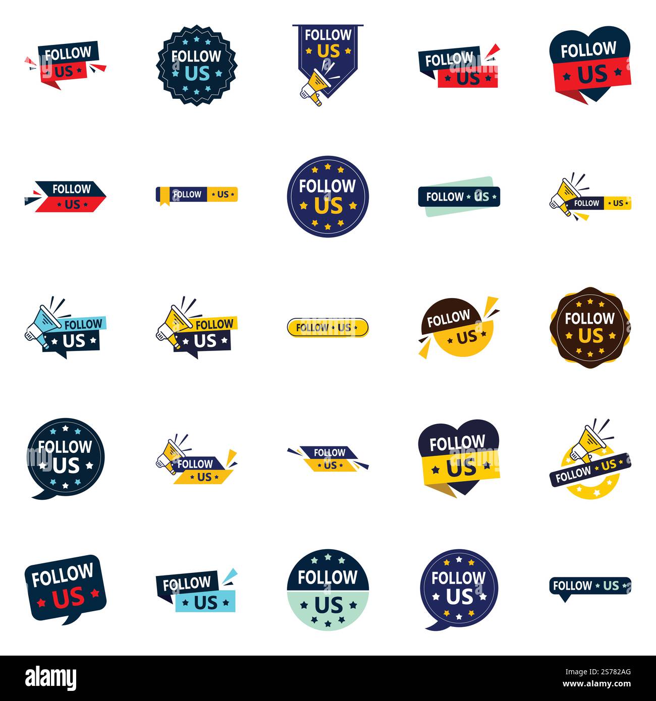 25 Impactful Follow Us Graphic Elements for Facebook and Instagram ...