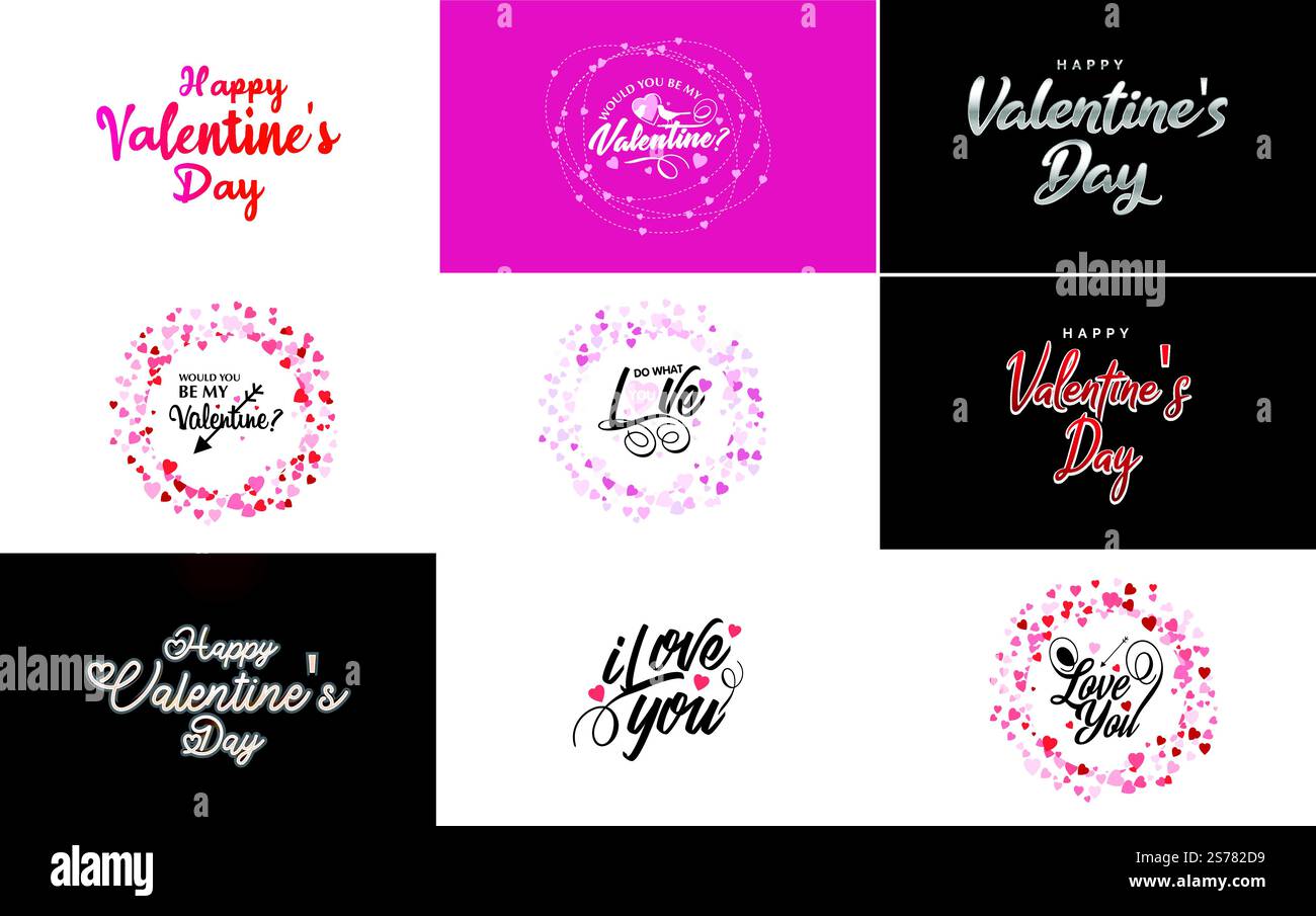 Be My Valentine lettering with a heart design. suitable for use in ...