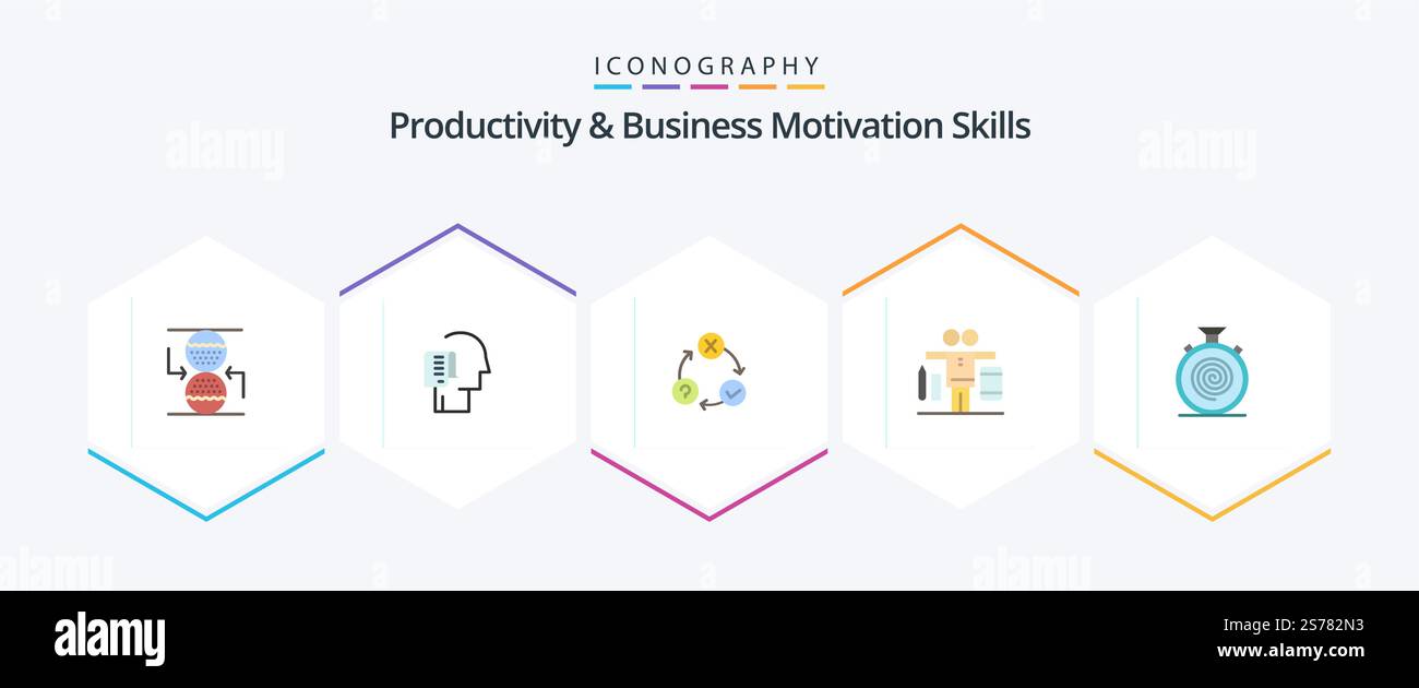 Productivity And Business Motivation Skills 25 Flat icon pack including ...