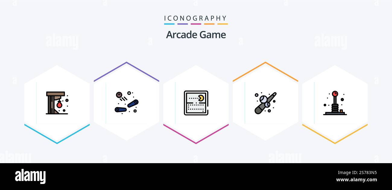 Arcade 25 FilledLine icon pack including fun. play. competition. game ...
