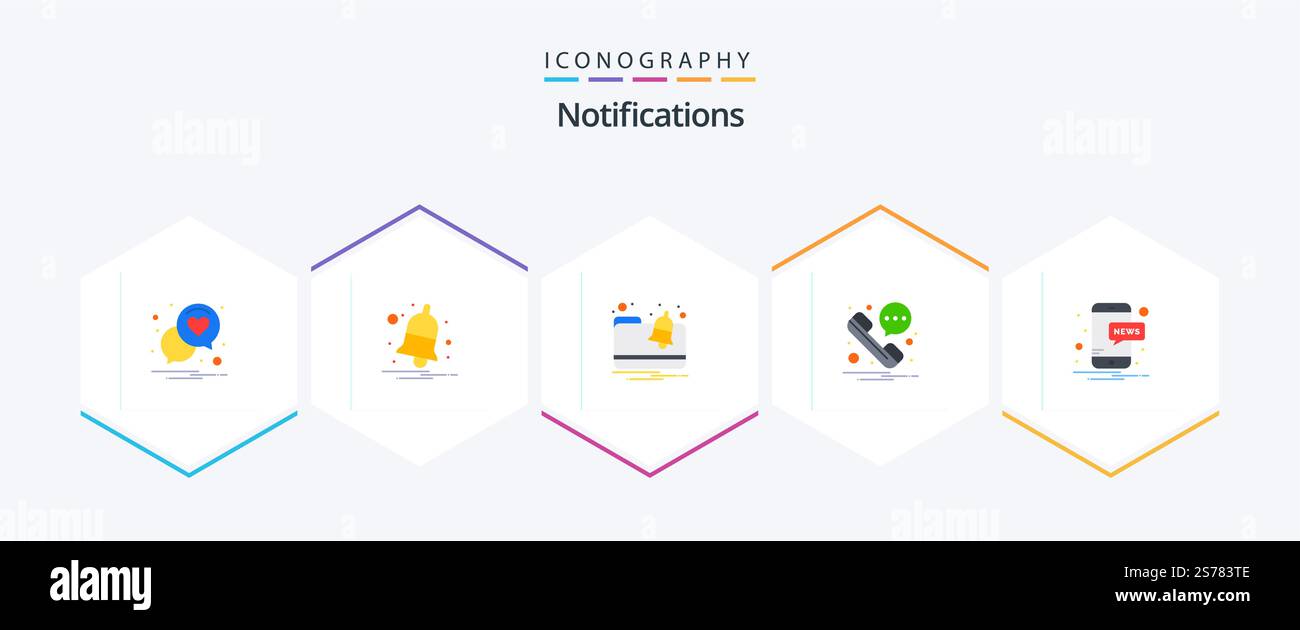 Notifications 25 Flat icon pack including . news. alert. mobile. phone ...