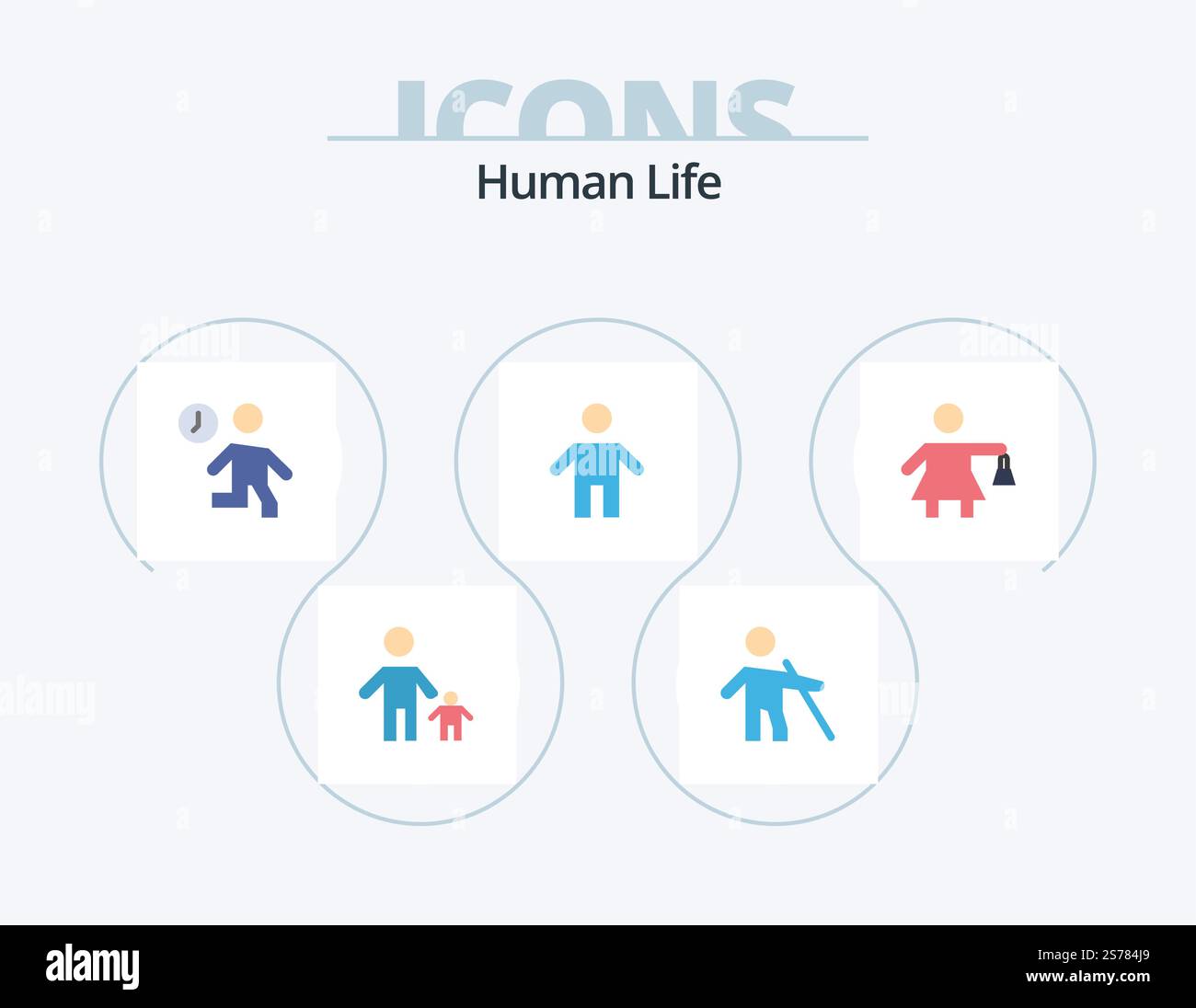 Human Flat Icon Pack 5 Icon Design. people. family. stick. dad. people ...