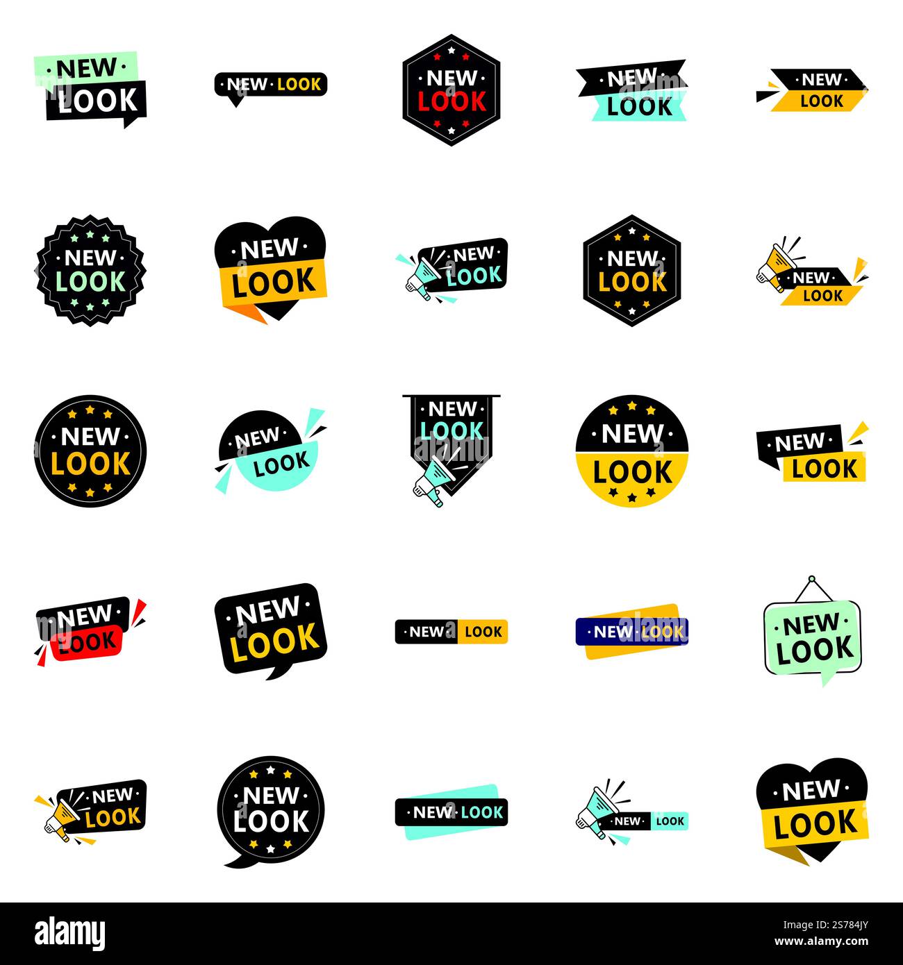 25 versatile vector elements for a new look in your branding Stock ...