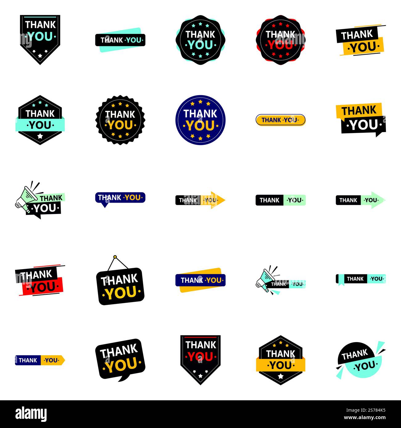 Thank You 25 Fresh Vector Designs to Show Your Recognition Stock Vector ...