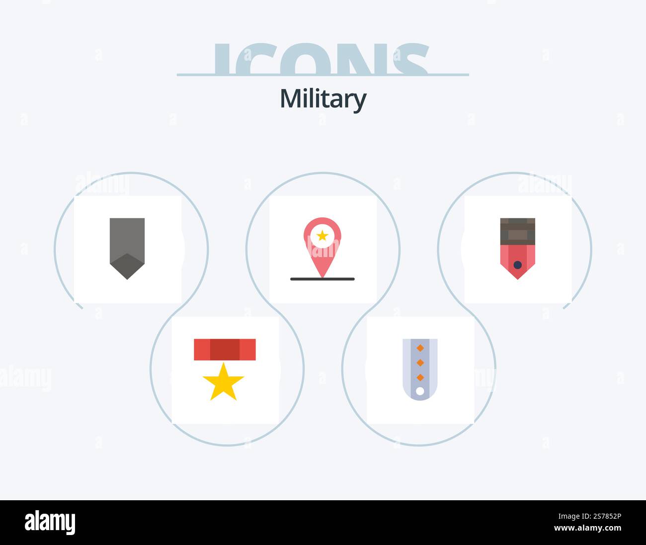 Military Flat Icon Pack 5 Icon Design. placeholder. army. rank ...