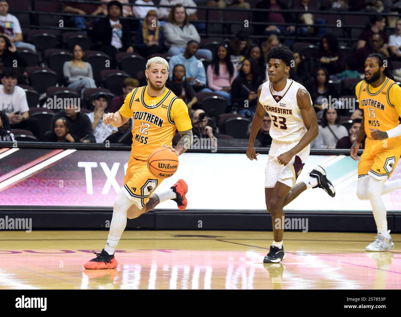SAN MARCOS, TX - JANUARY 18: Southern Miss Golden Eagles guard Neftali ...
