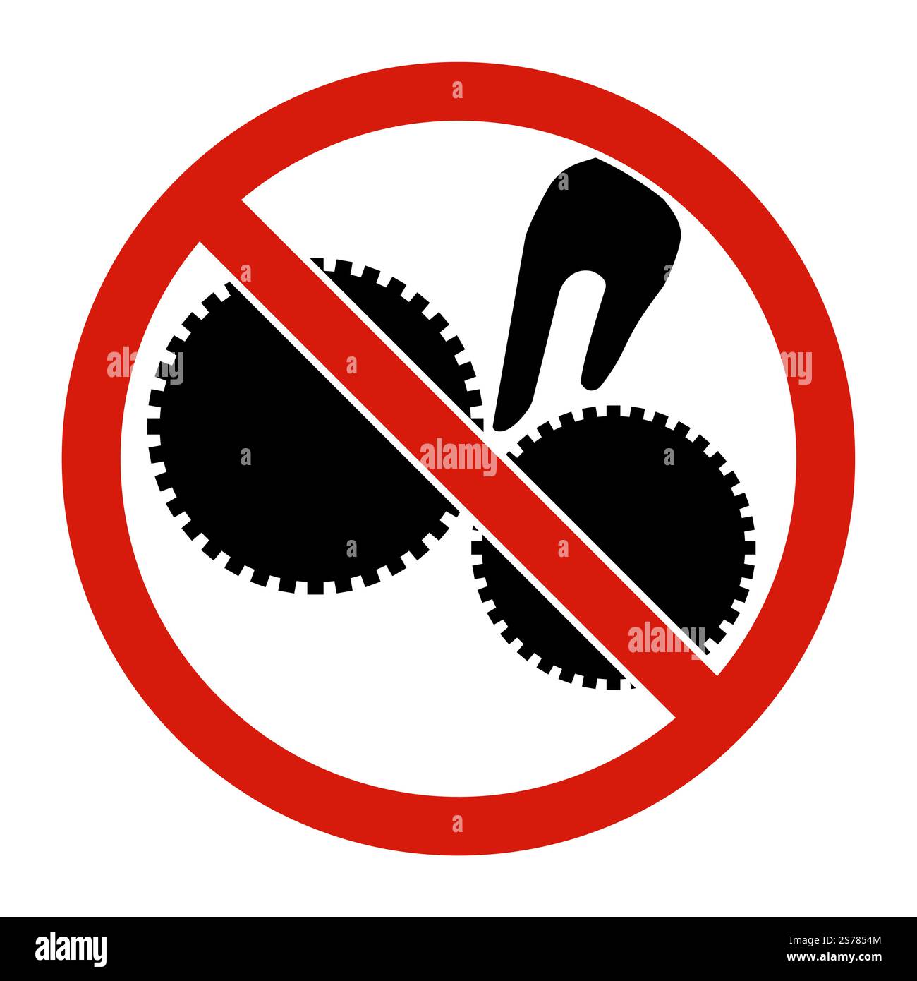 Do Not Moving Machinery Sign On White Background Stock Vector Image ...