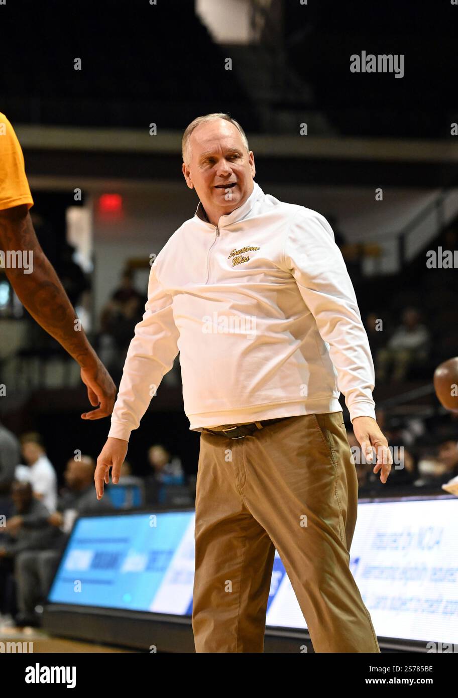 SAN MARCOS, TX - JANUARY 18: Southern Miss Golden Eagle head coach Jay ...
