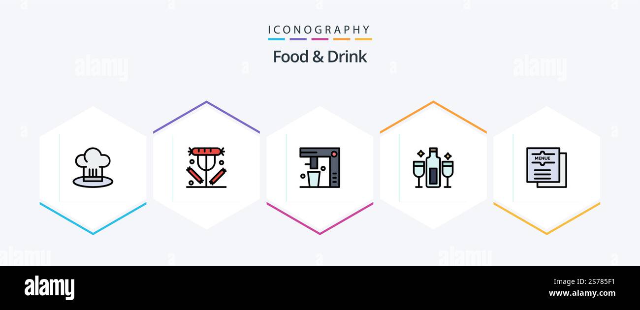 Food And Drink 25 FilledLine icon pack including celebration. alcohol ...