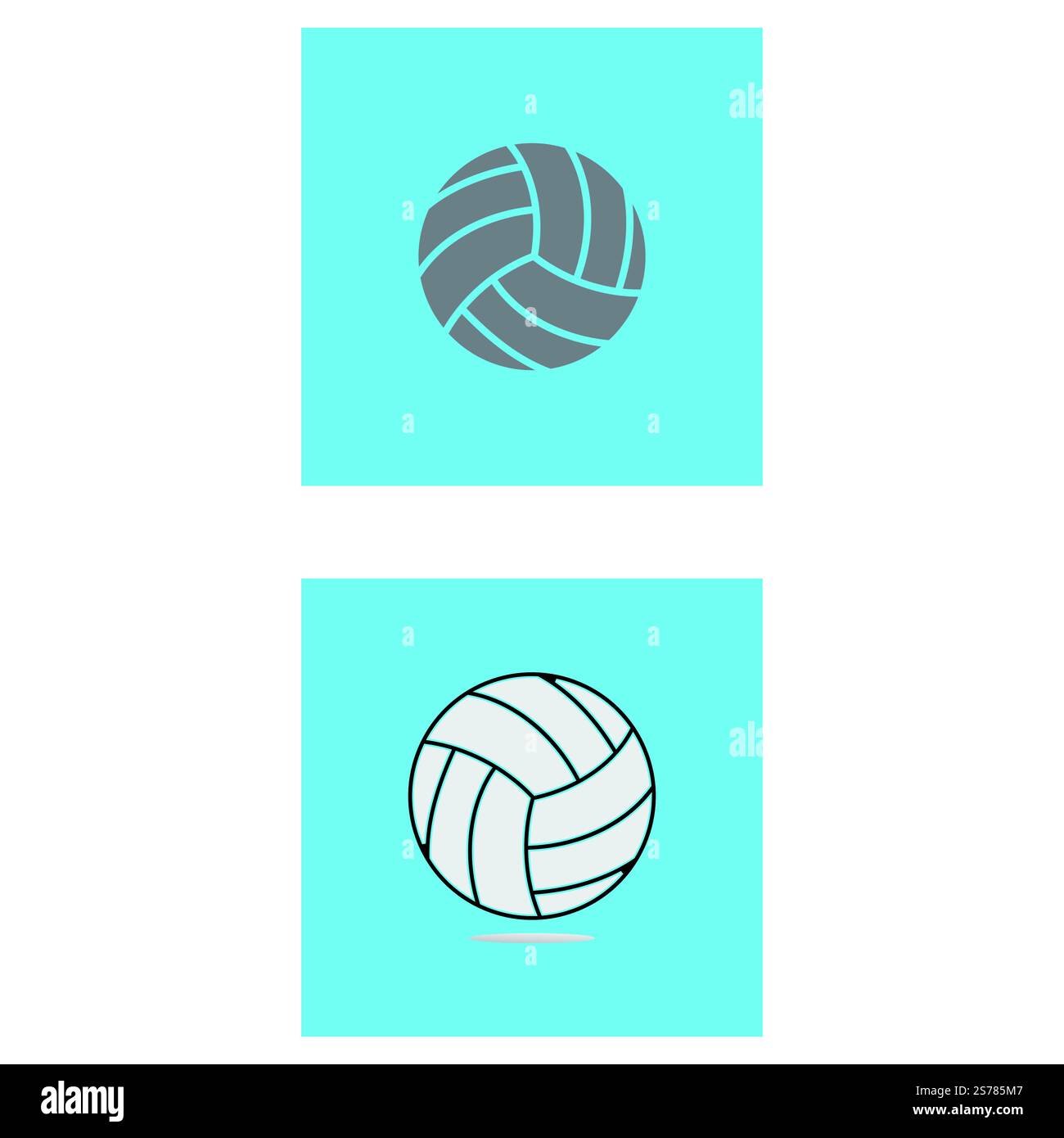 Volley ball logo vector and symbol design template Stock Vector Image ...