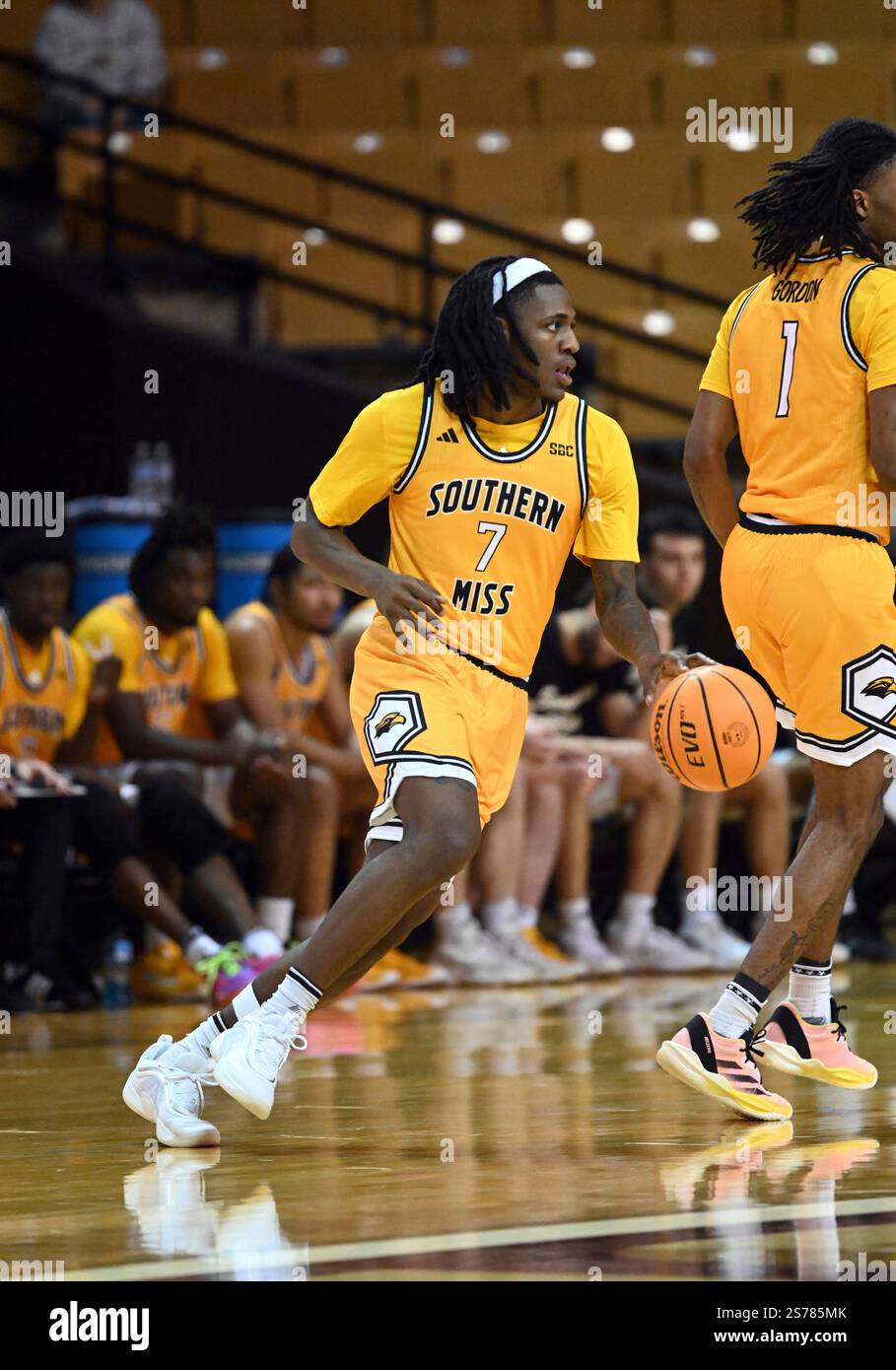 SAN MARCOS, TX - JANUARY 18: Southern Miss Golden Eagle guard Christian ...