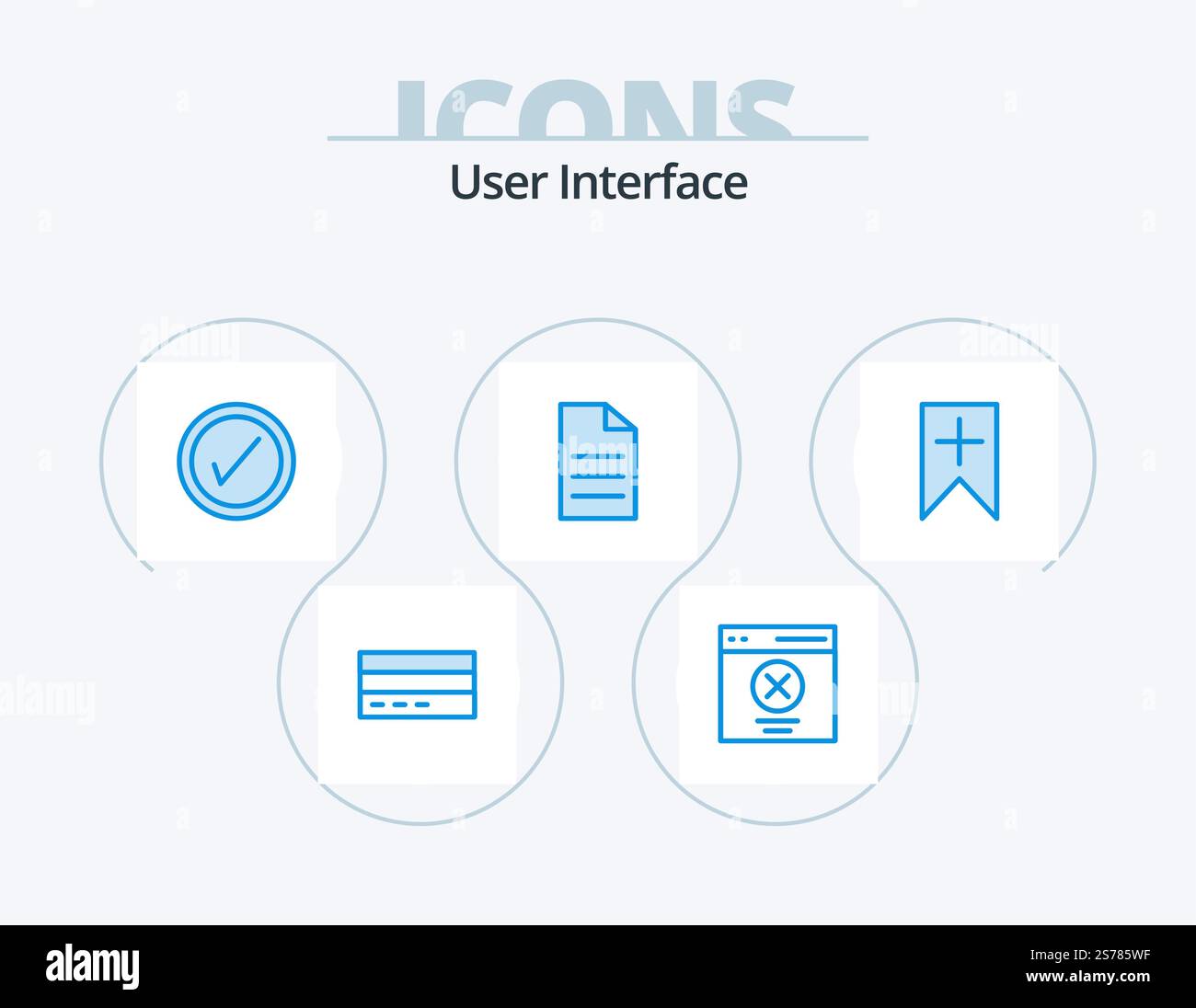 User Interface Blue Icon Pack 5 Icon Design. interface. data. interface ...