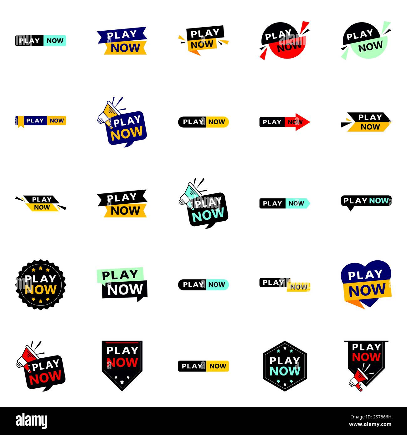 25 Dynamic Play Now Banners to Help You Promote Your Business Stock ...