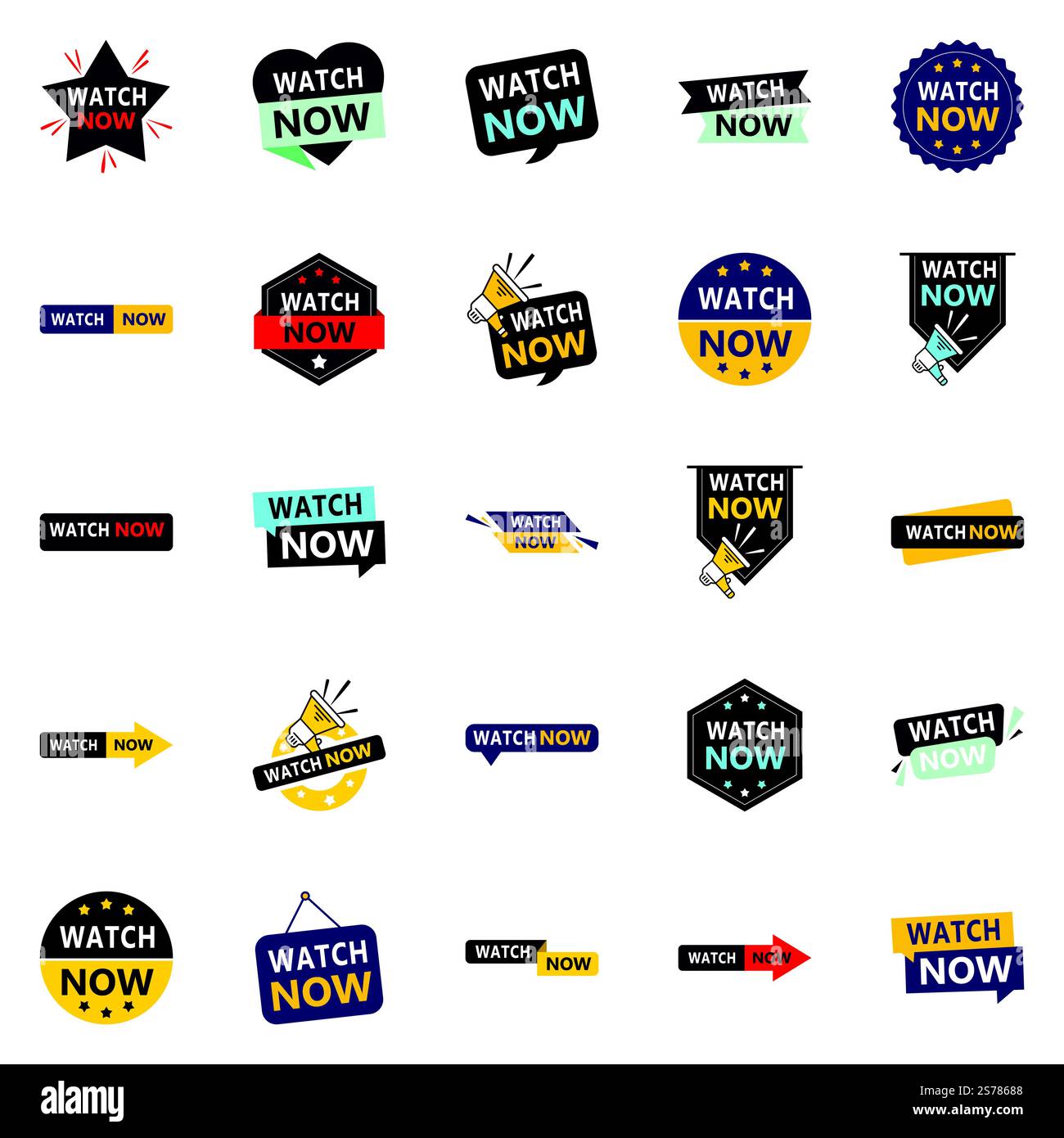 Get Your Customers Excited to Watch with Our Pack of 25 Watch Now ...