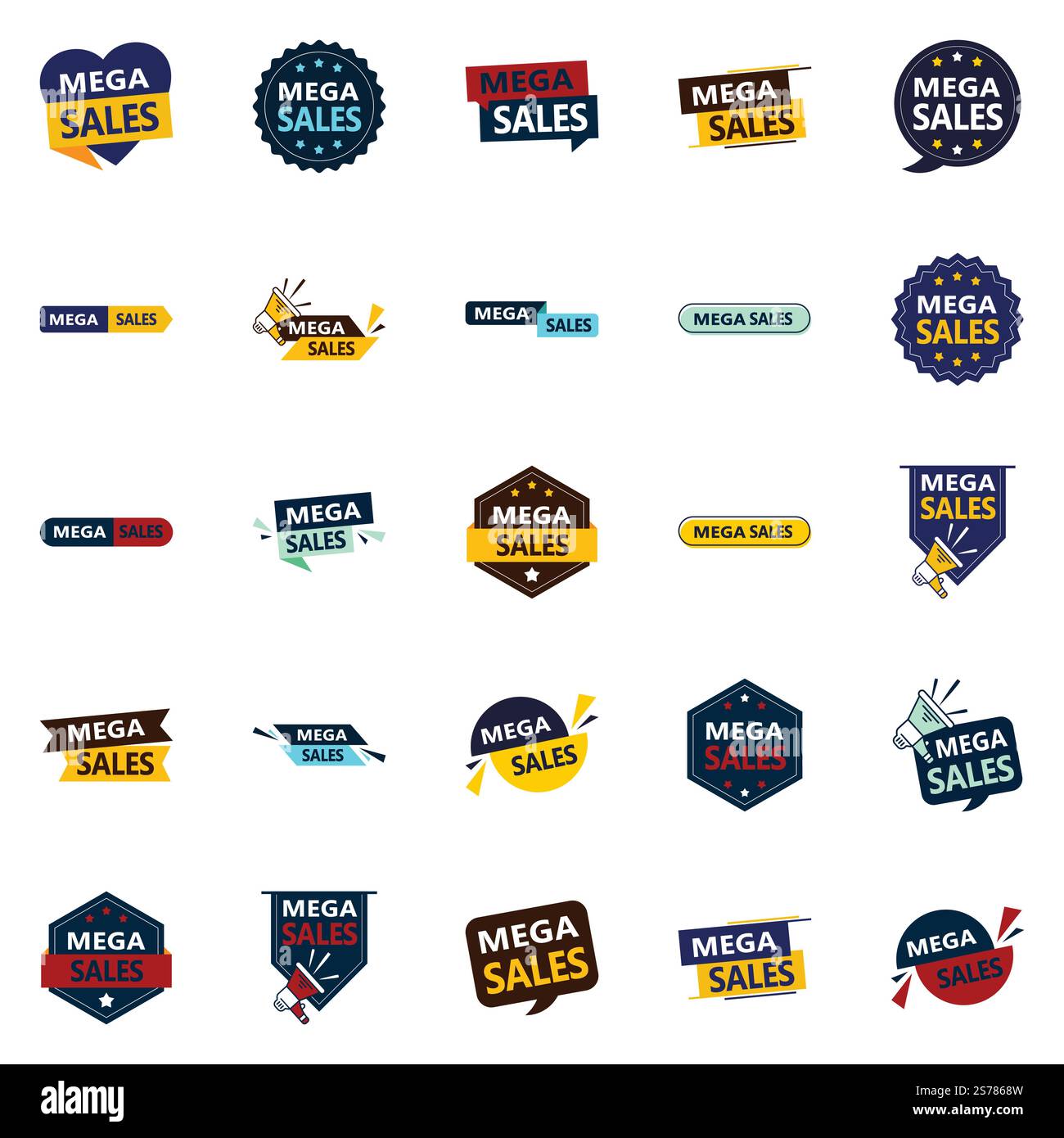 Mega Sale Bundle 25 Eye catching vector designs for increasing brand ...