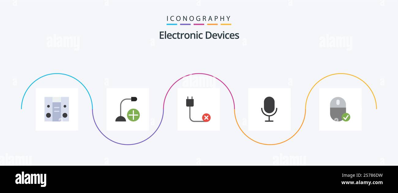 Devices Flat 5 Icon Pack Including connected. record. computers ...