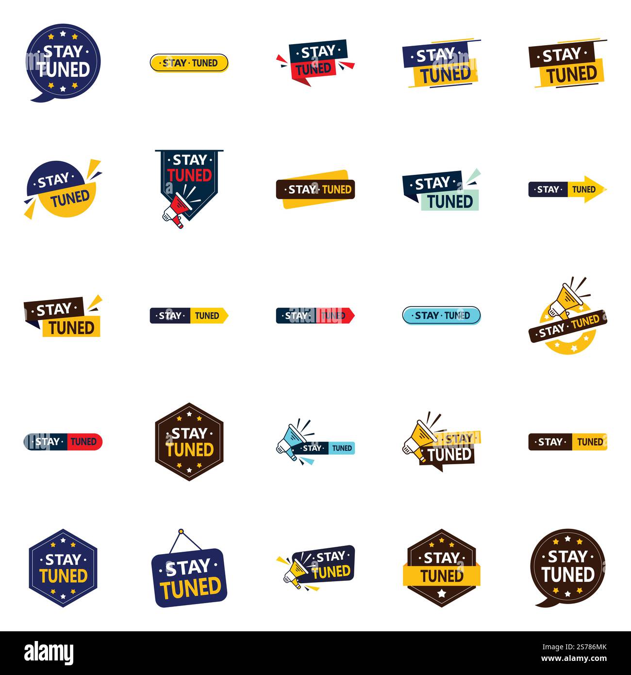 Stay Tuned 25 Exciting Vector Designs for your next campaign Stock ...