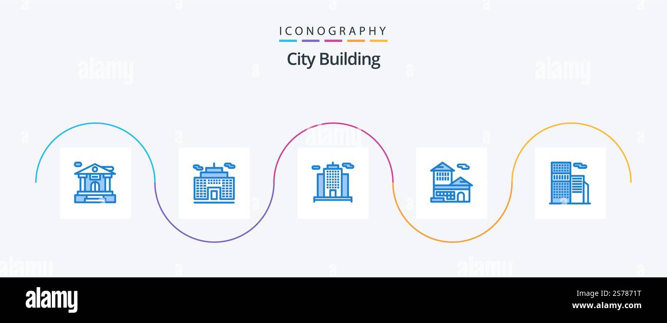 City Building Blue 5 Icon Pack Including . real. construction. estate ...