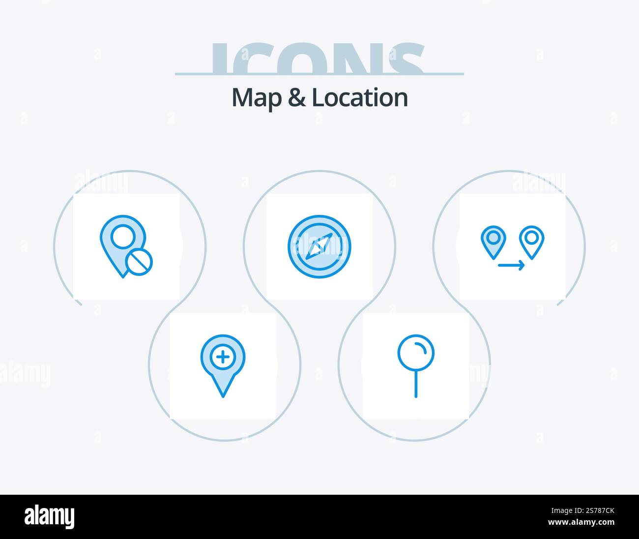 Map and Location Blue Icon Pack 5 Icon Design. gps. location. pin ...