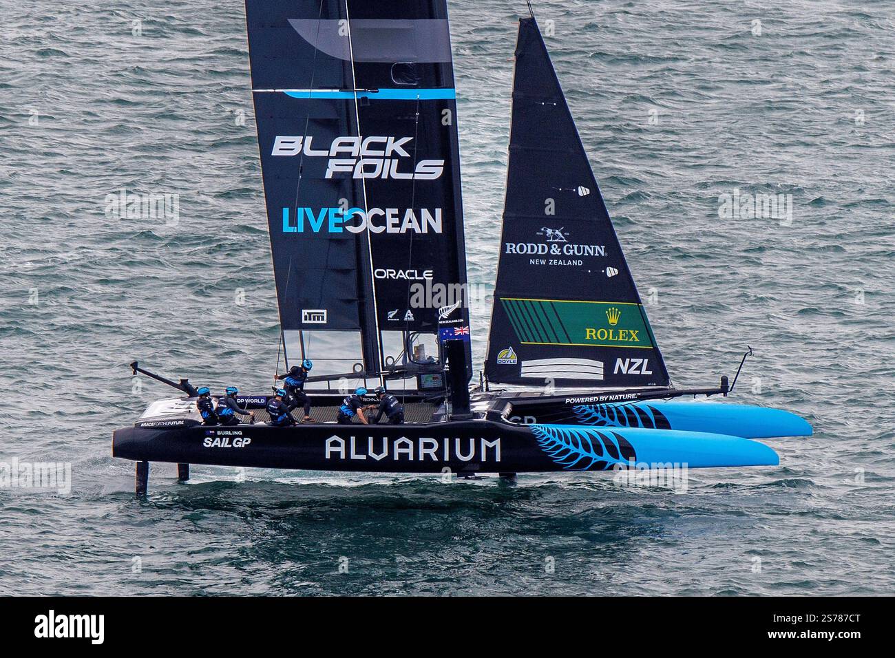Auckland, New Zealand, 19 Jan, 2025. Black Foils, the New Zealand team ...