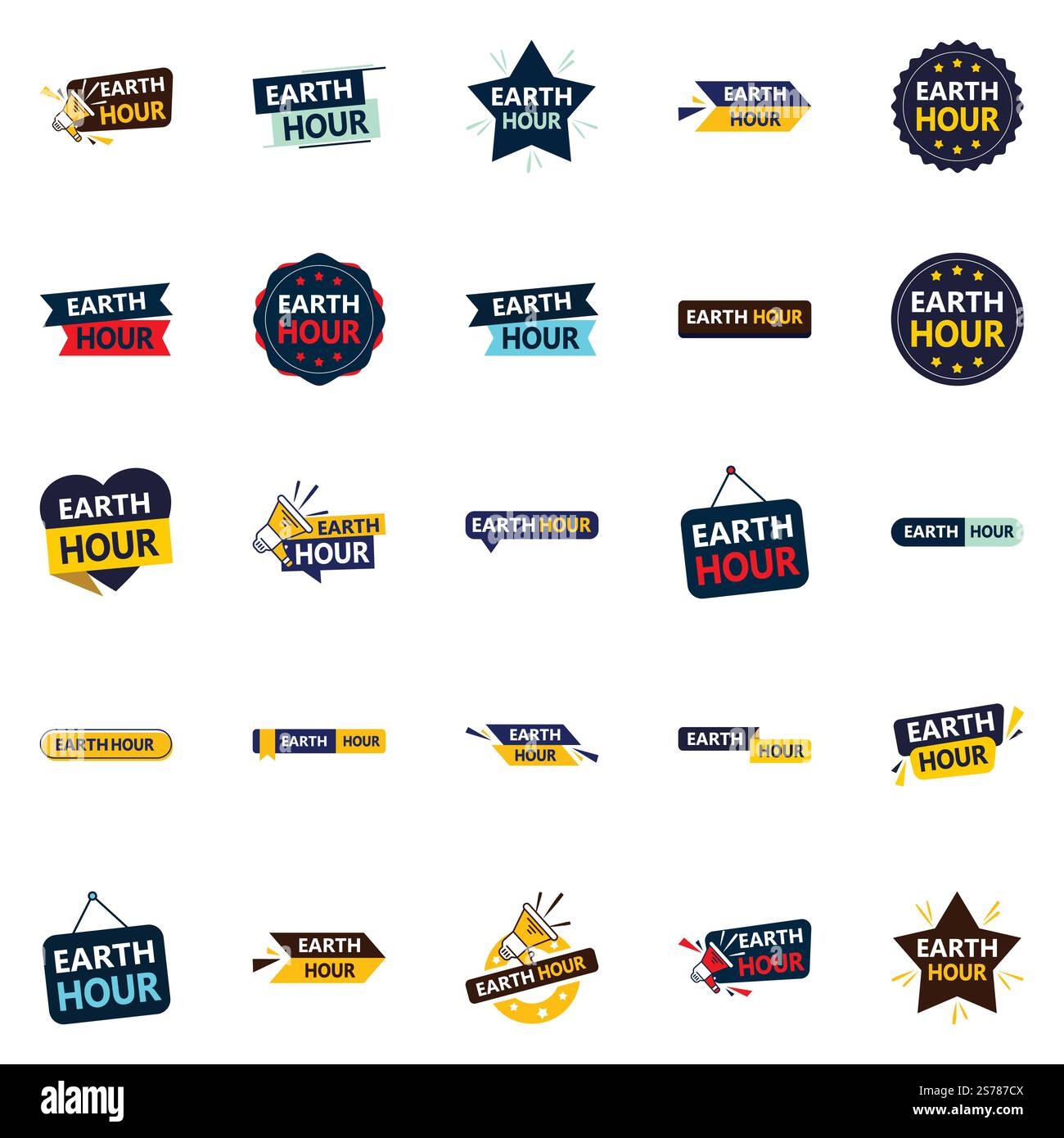 25 Customizable Vector Designs in the Earth Hour Bundle Perfect for ...