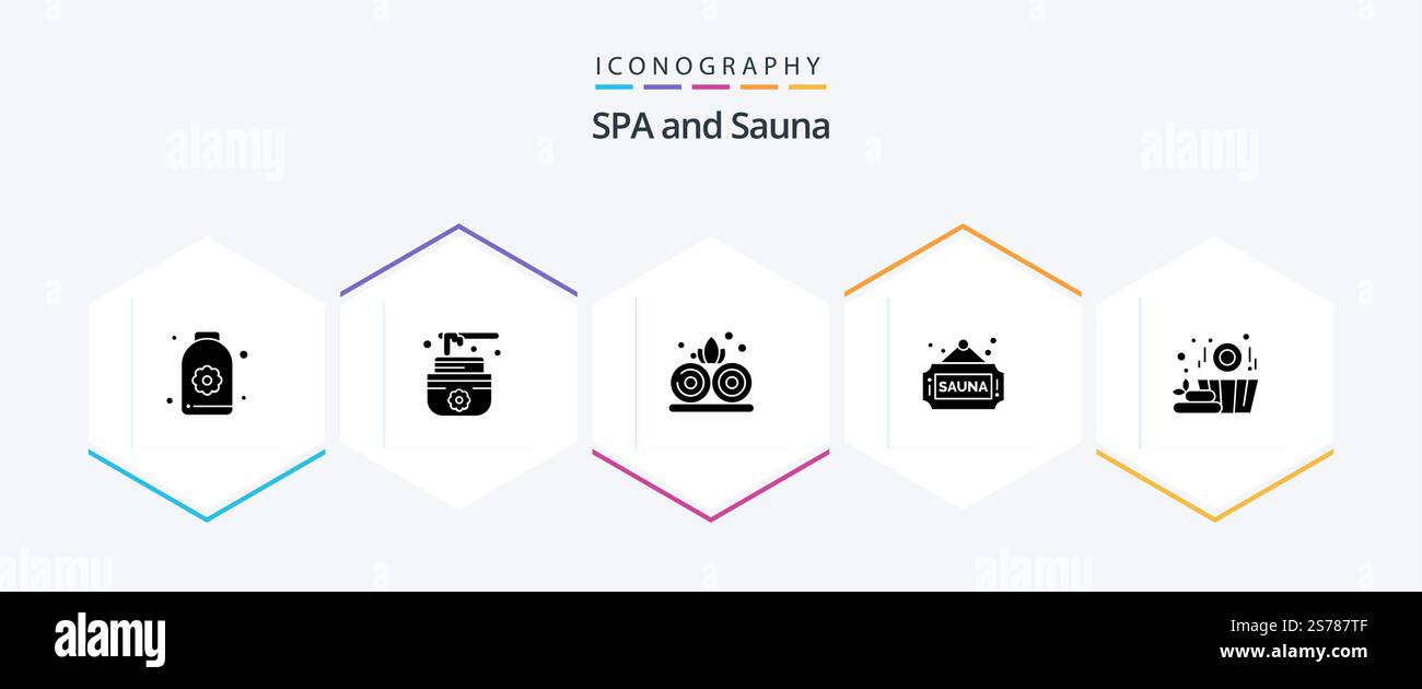 Sauna 25 Glyph icon pack including . wood. nature. sauna. sign Stock ...