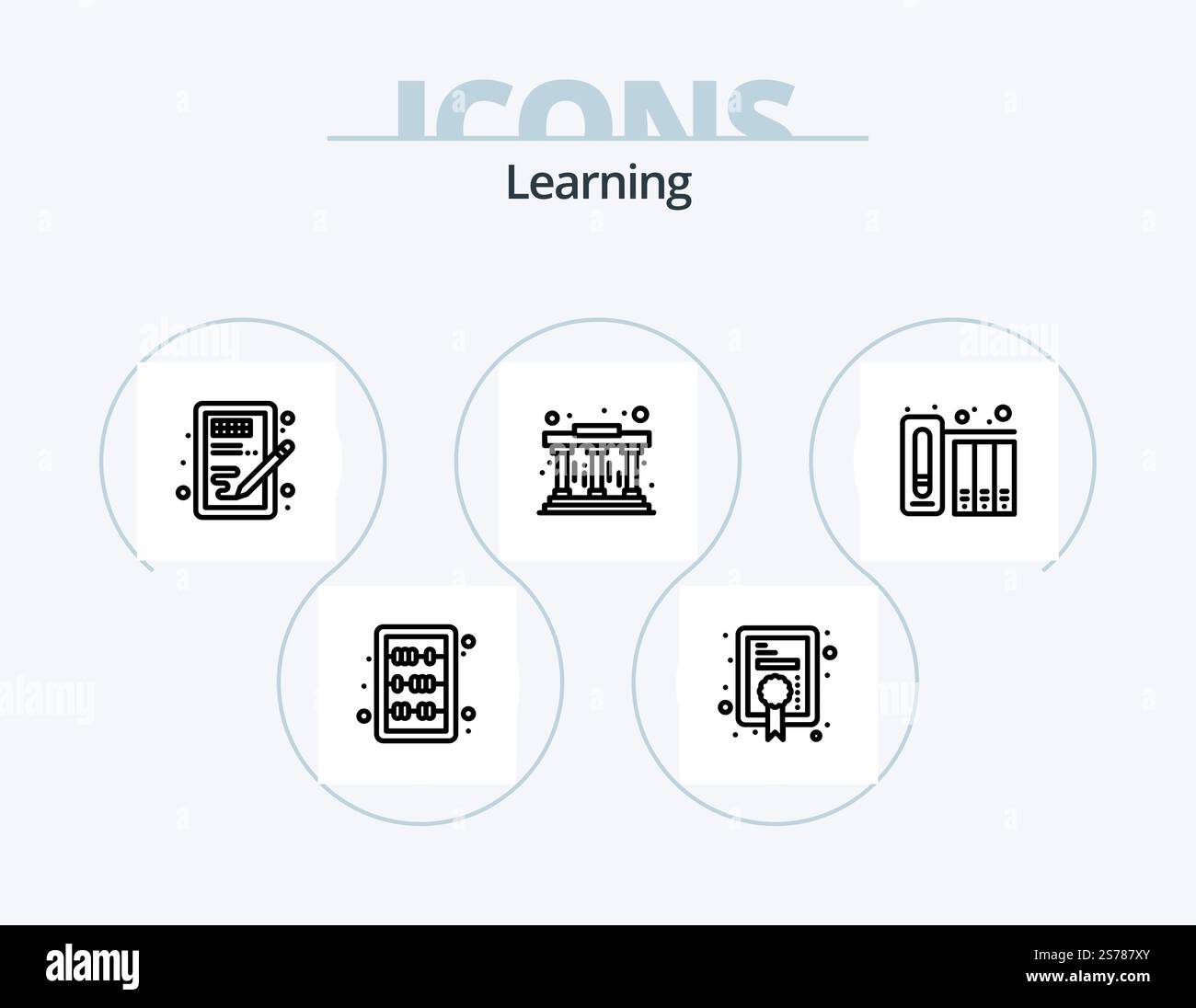 Learning Line Icon Pack 5 Icon Design. museum. success. learning ...