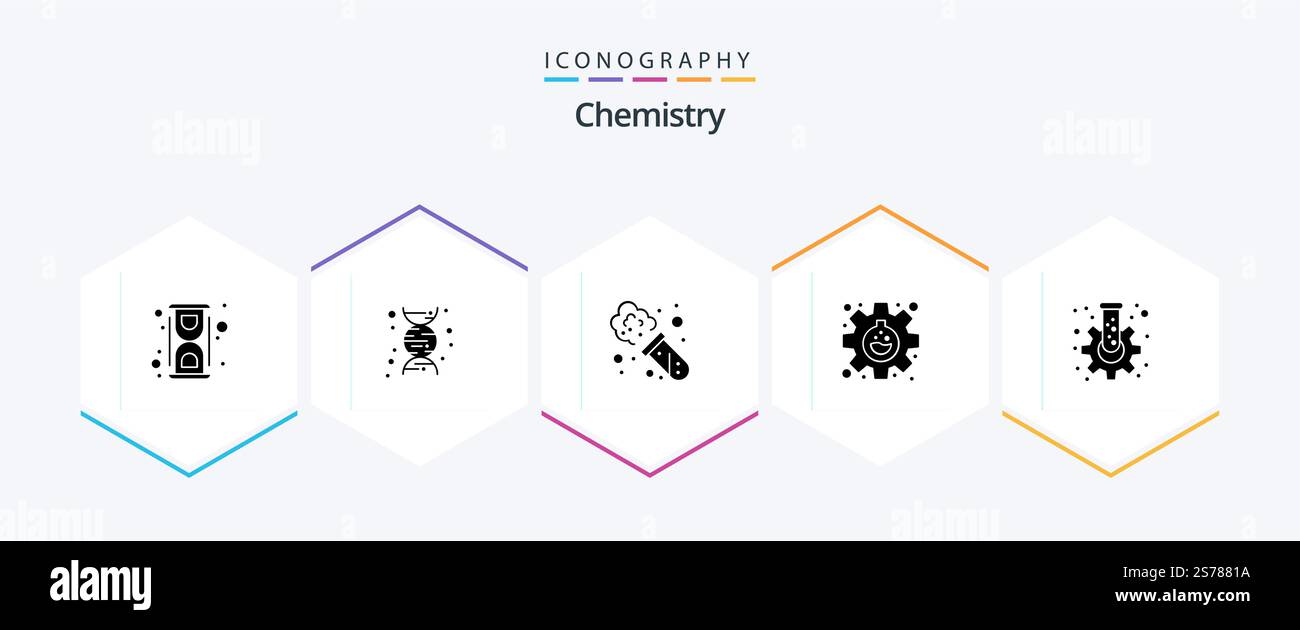 Chemistry 25 Glyph icon pack including gear. cog. chemistry. research ...