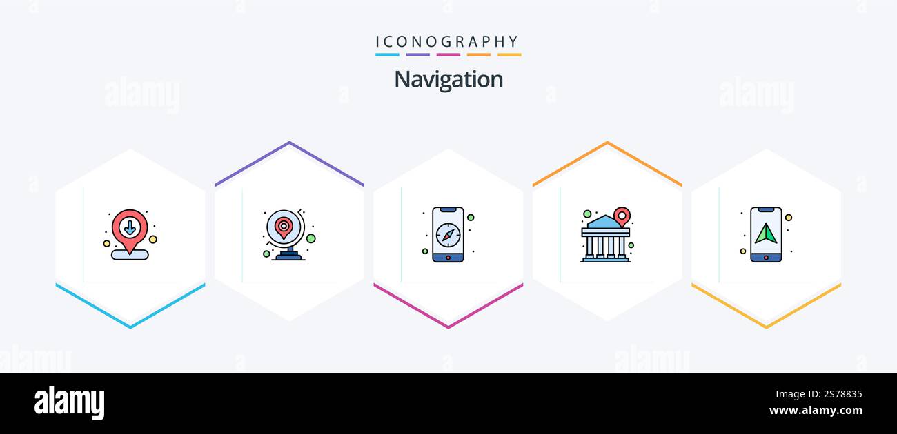 Navigation 25 FilledLine icon pack including location. location. map ...