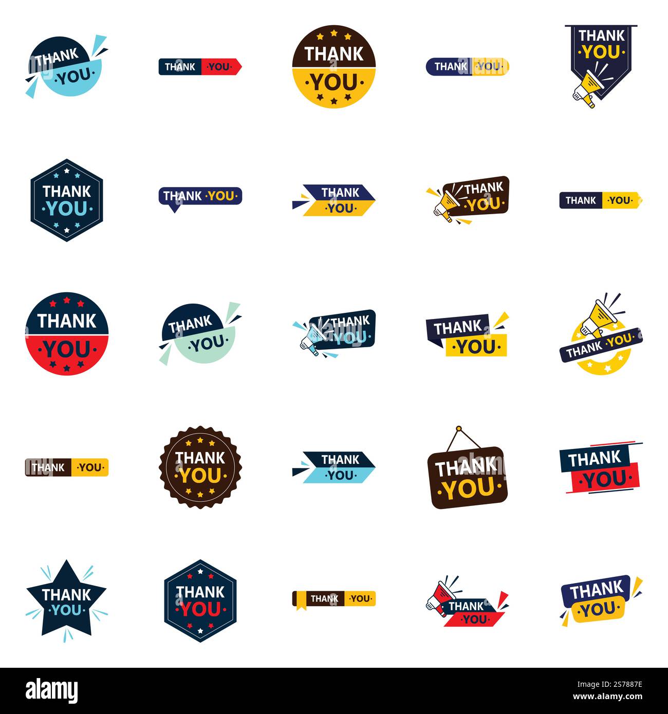 Thank You 25 Unique Vector Images to Express your gratitude Stock ...
