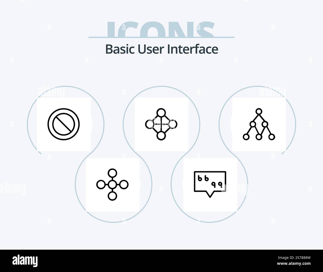 Basic Line Icon Pack 5 Icon Design. user. interface. basic. basic. internet Stock Vector Image ...
