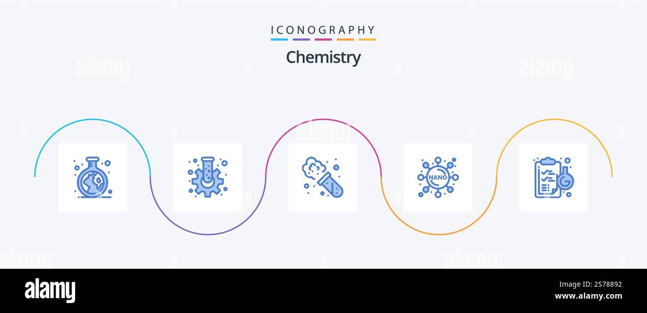 Chemistry Blue 5 Icon Pack Including laboratory. chemical. chemistry ...