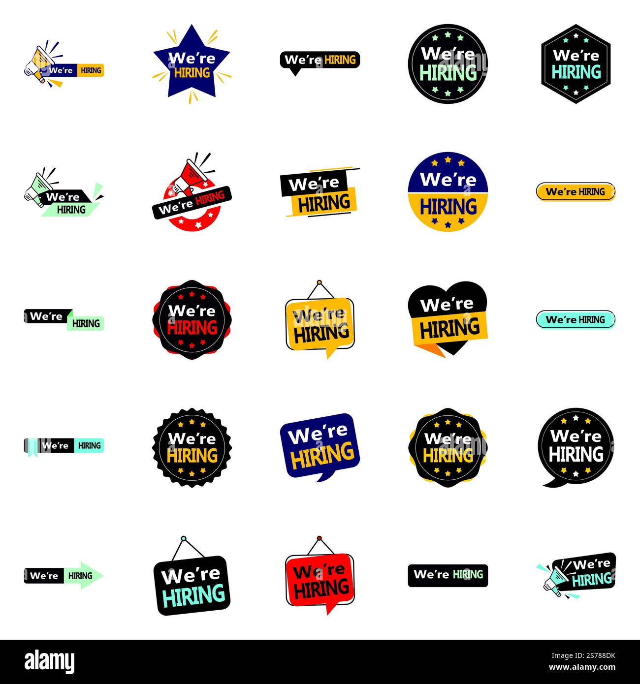 25 We’re Hiring Vector Graphics to Attract Top Talent Stock Vector ...