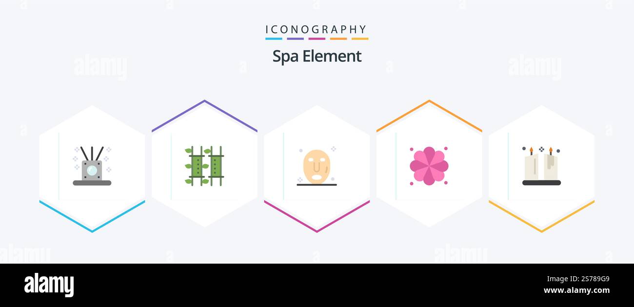 Spa Element 25 Flat icon pack including light. candle. spa. element ...